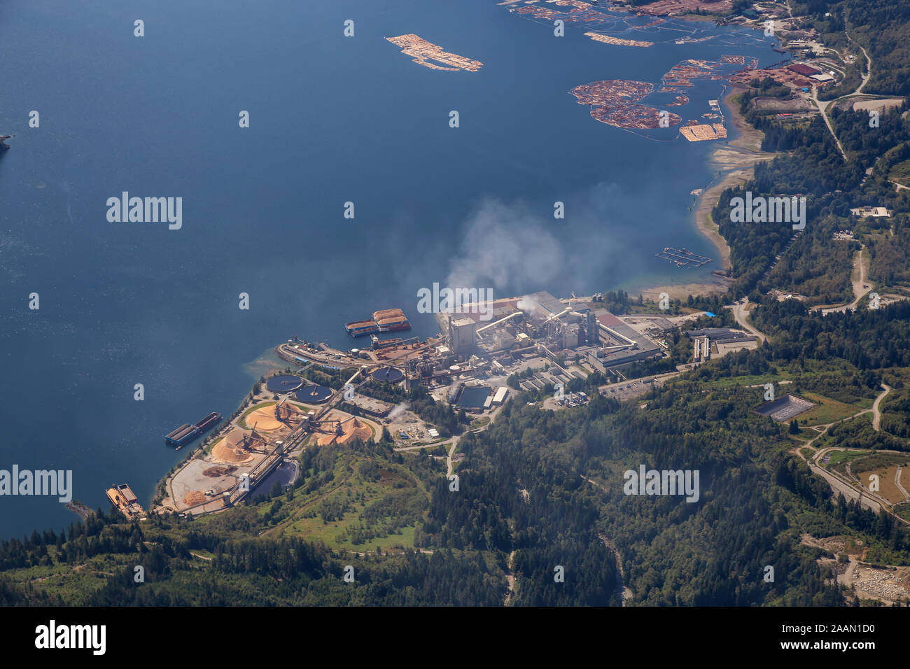 Aerial pulp paper mill howe hi-res stock photography and images - Alamy