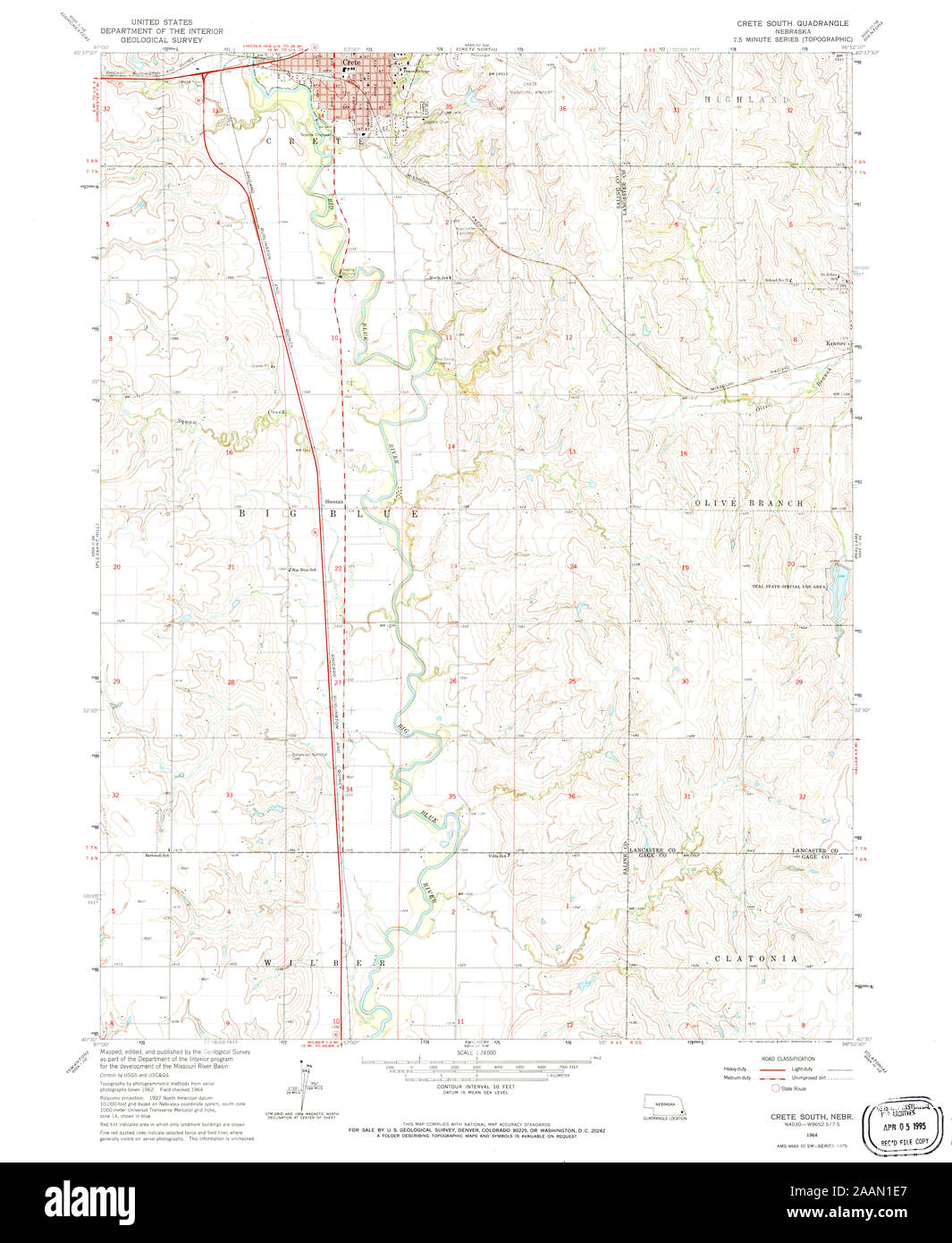 Crete nebraska map Cut Out Stock Images & Pictures - Alamy