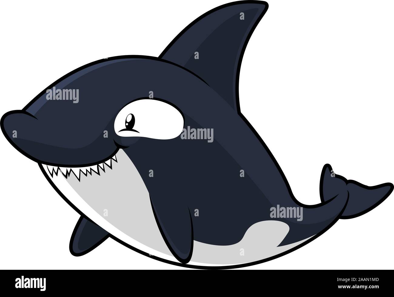 Blue whale swimming in sea Stock Vector Images - Alamy