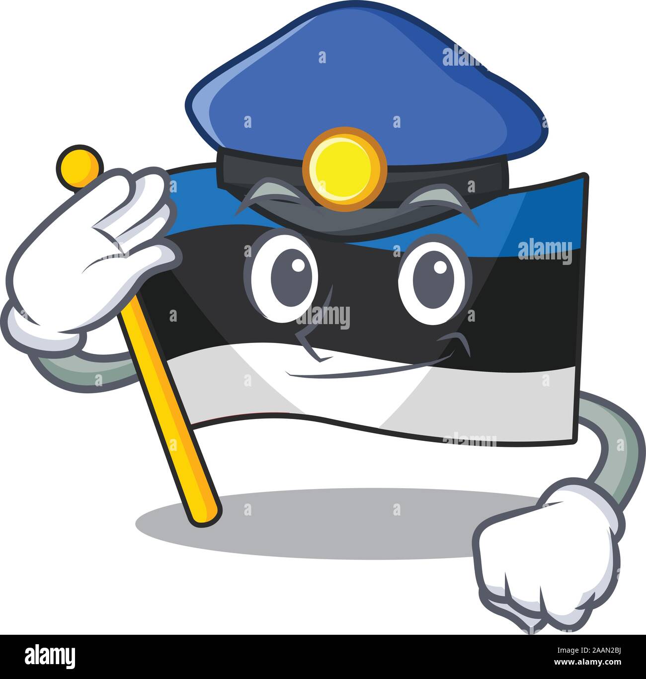 Flag estonia Cartoon character as a Police officer Stock Vector Image ...