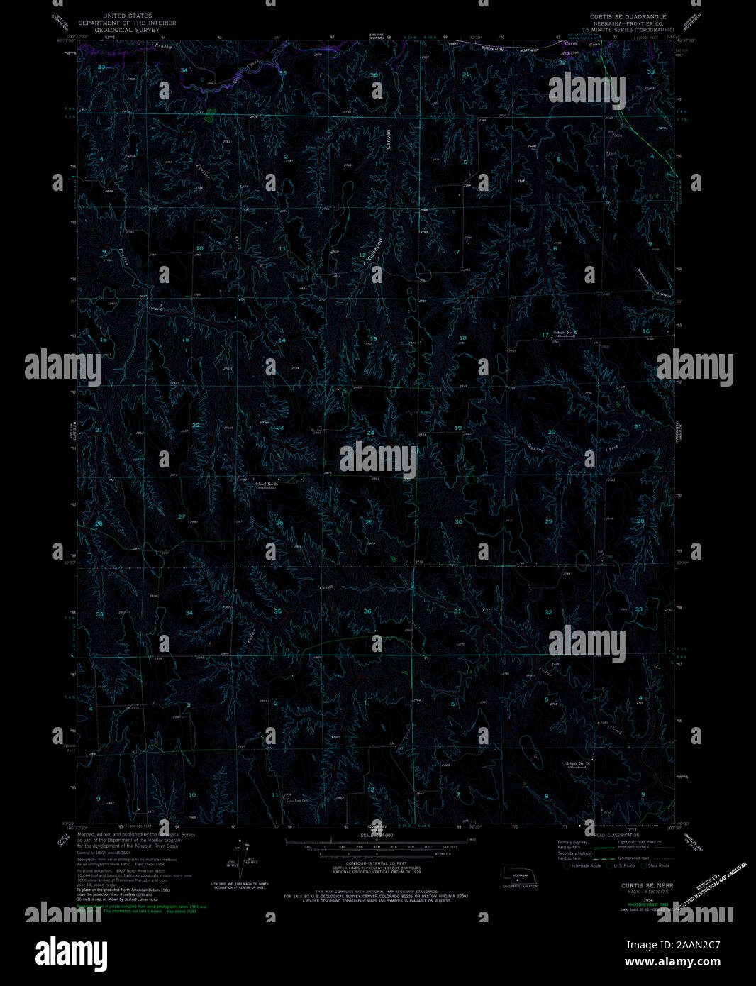 Map of curtis nebraska hi-res stock photography and images - Alamy