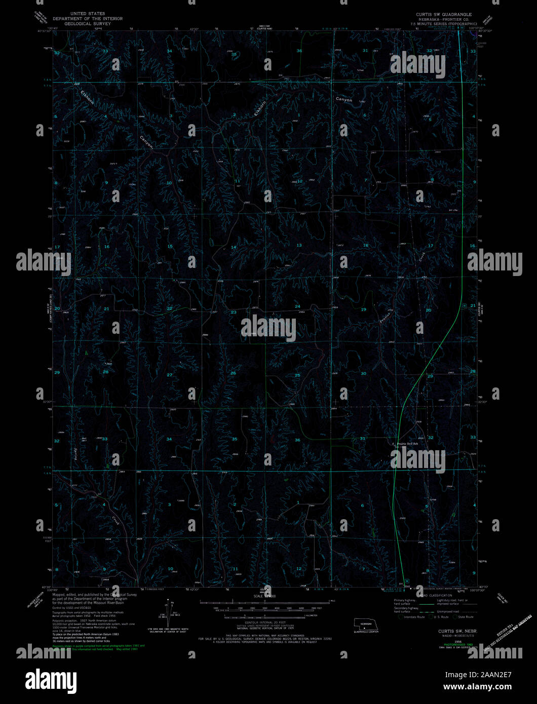 Map of curtis nebraska hi-res stock photography and images - Alamy