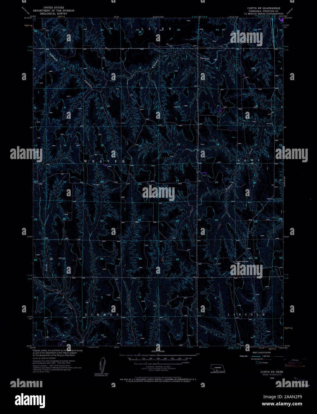 Map of curtis nebraska hi-res stock photography and images - Alamy