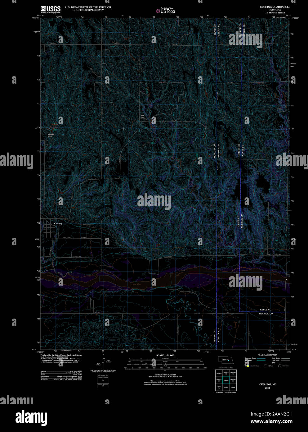 Map of cushing hi-res stock photography and images - Alamy
