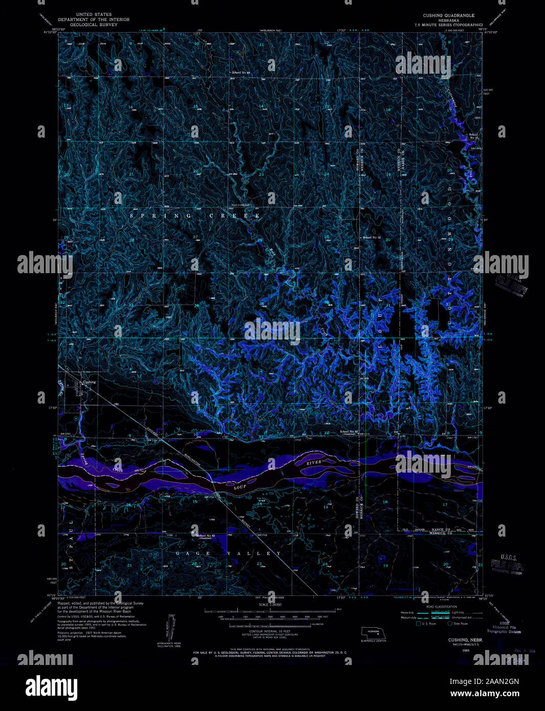 Map of cushing hi-res stock photography and images - Alamy