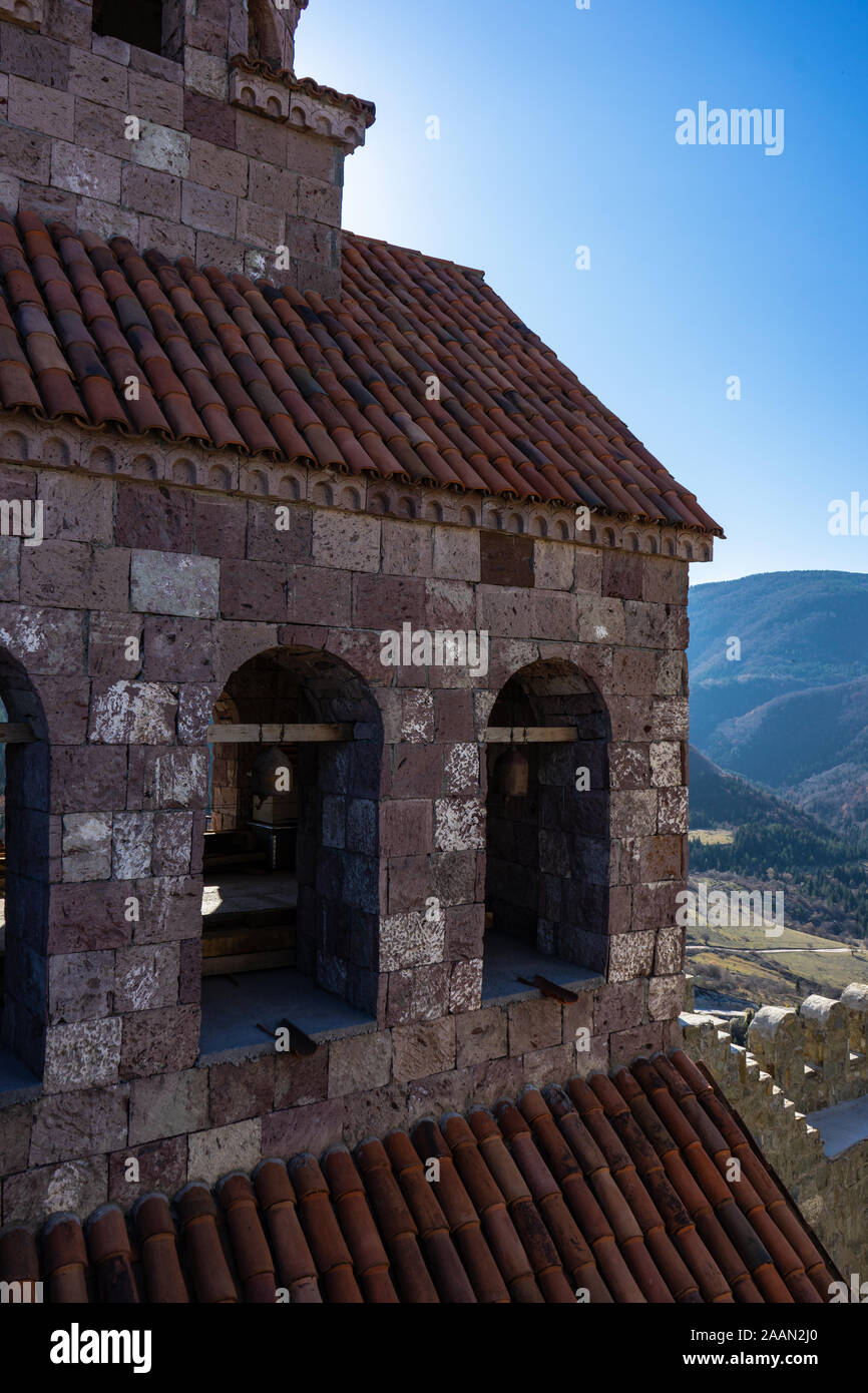 18 NOVEMBER 2019, GEORGIA: Famous man monastery Mzovreti located in ...