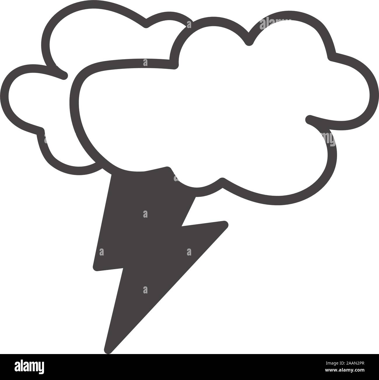 Vector illustration cartoon clouds thunder Cut Out Stock Images ...