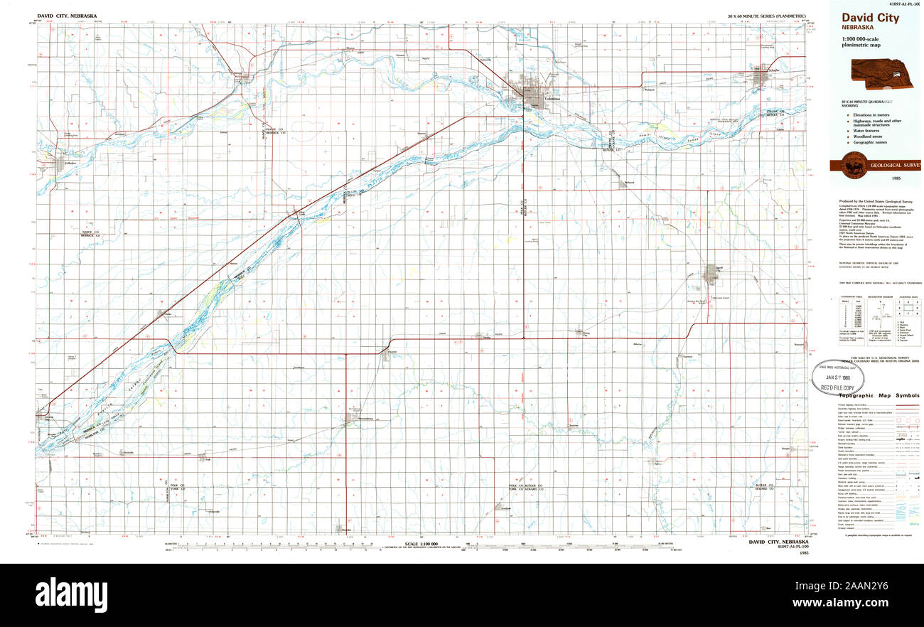 David City Nebraska Map High Resolution Stock Photography and Images ...