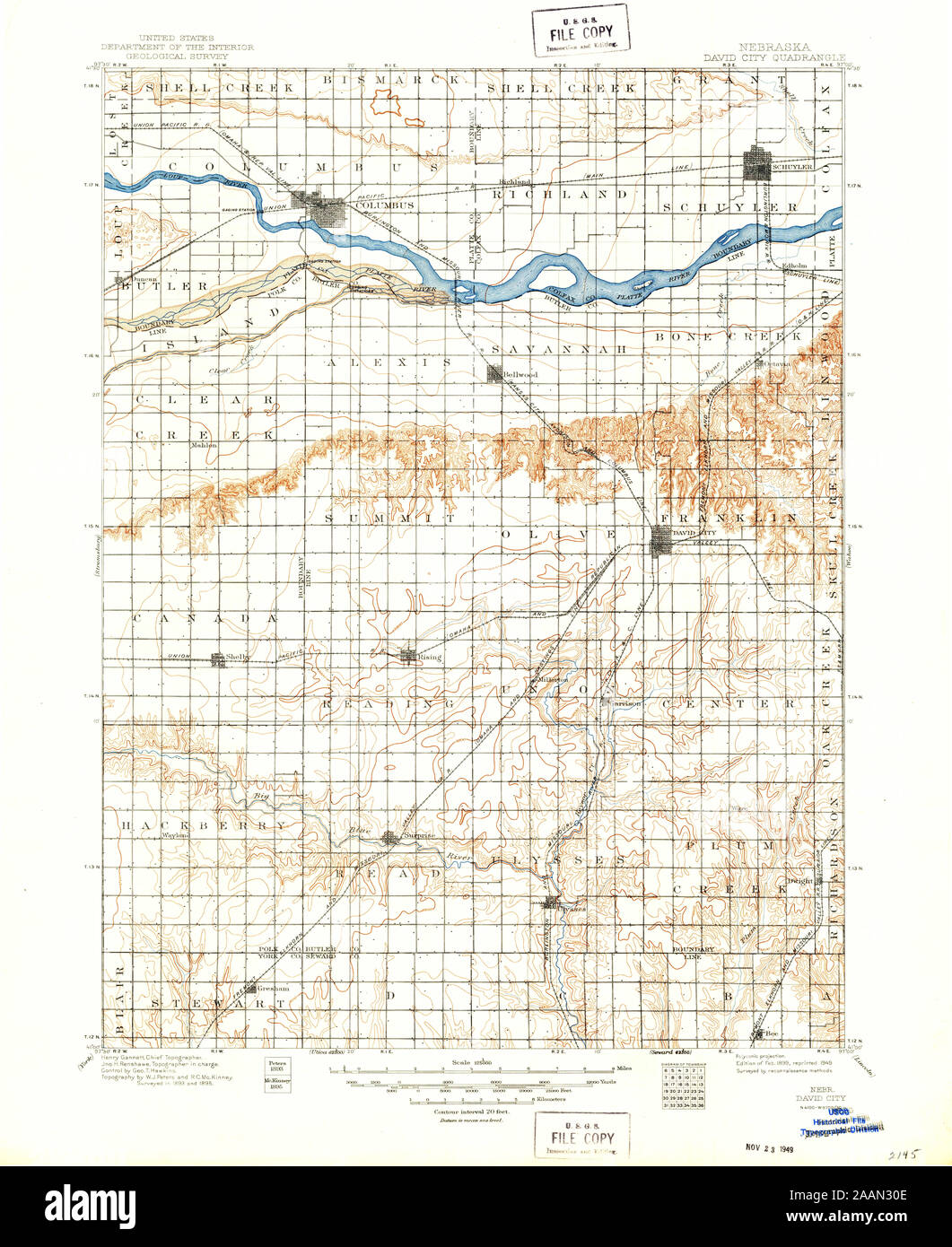 David city nebraska map hi-res stock photography and images - Alamy