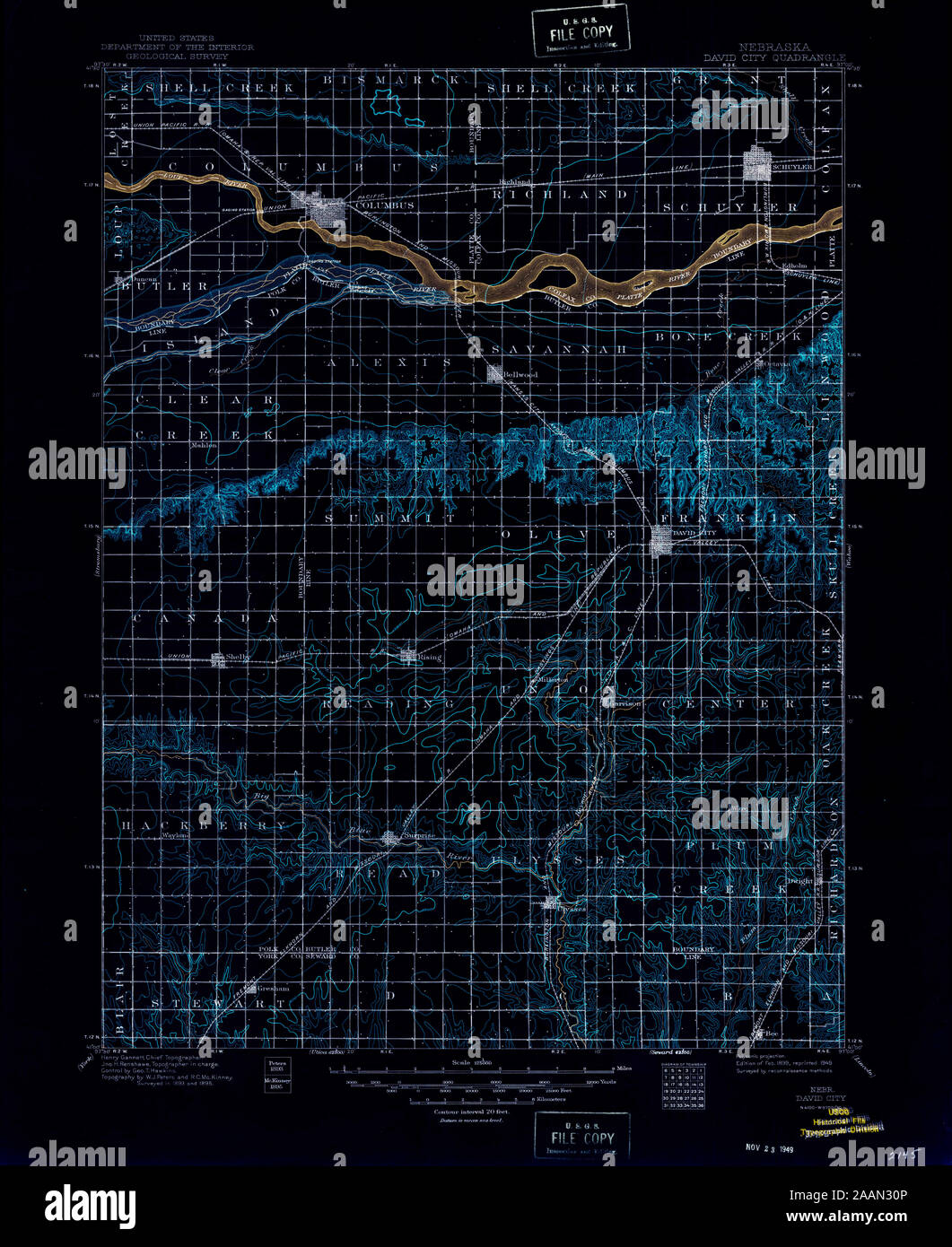 David city nebraska map hi-res stock photography and images - Alamy