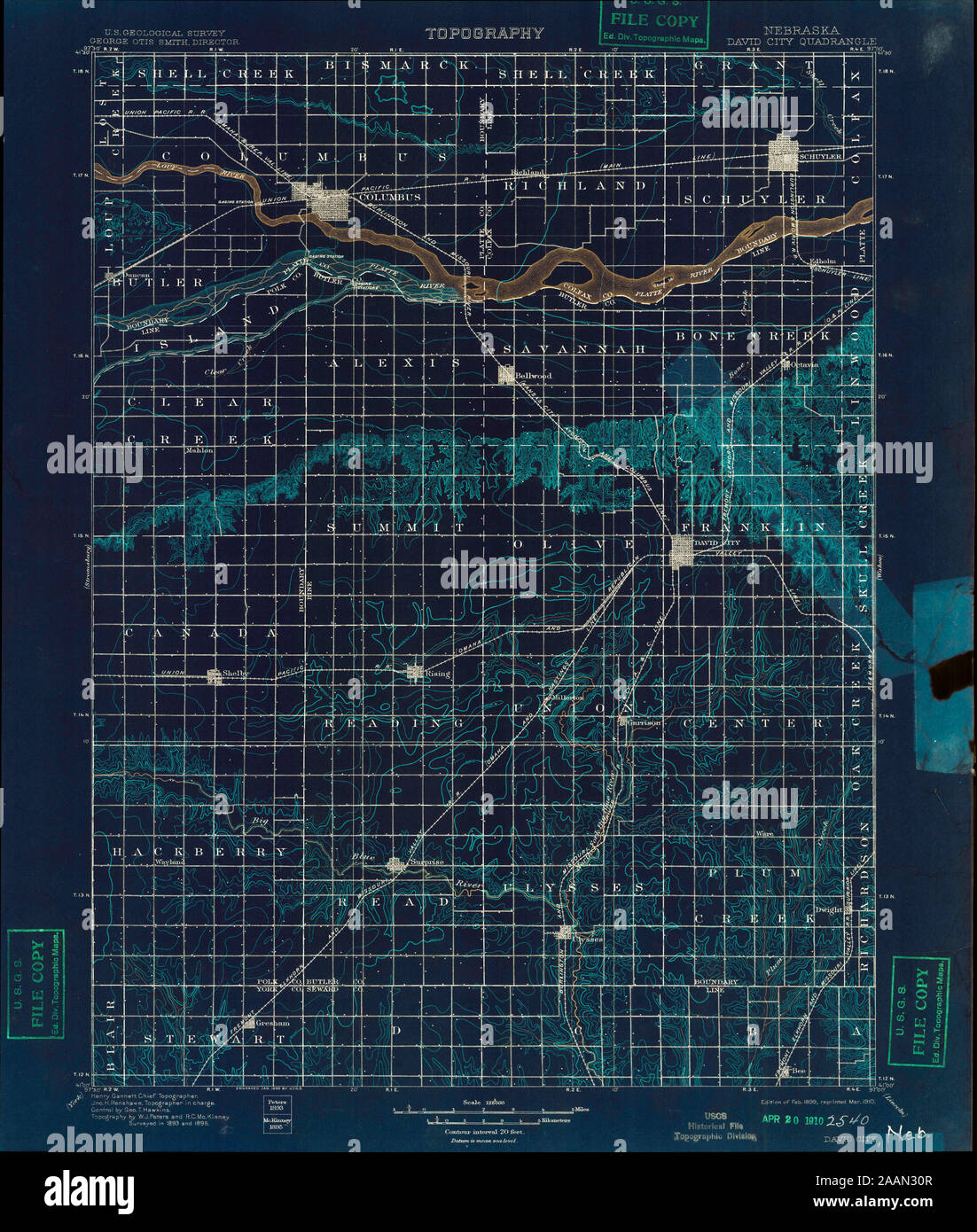 David city nebraska map hi-res stock photography and images - Alamy