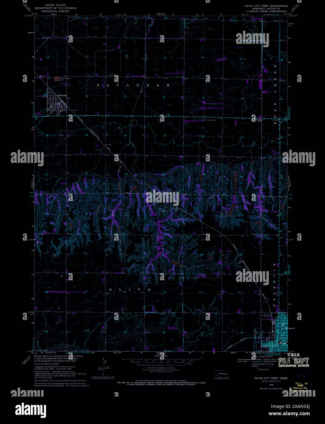 David city nebraska map hi-res stock photography and images - Alamy