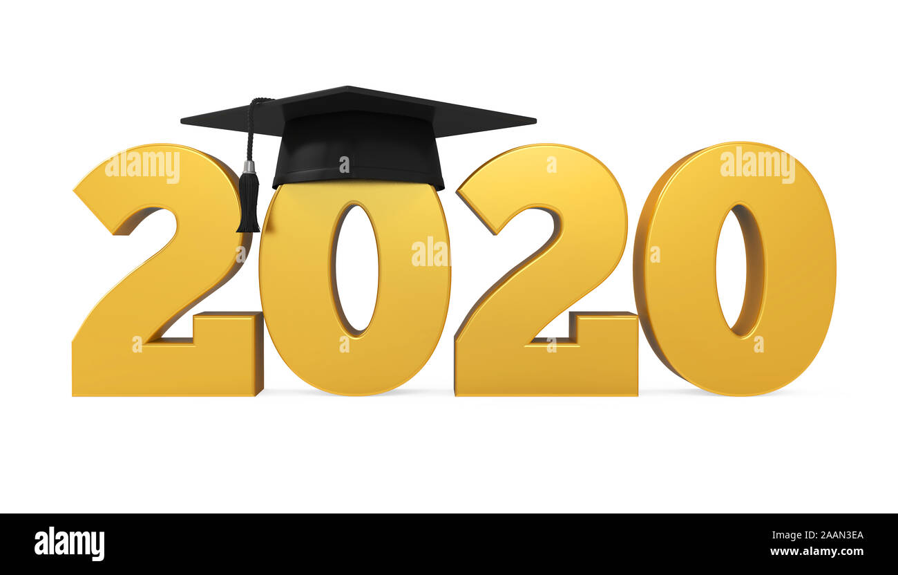 2020 Graduation Cap Isolated Stock Photo - Alamy