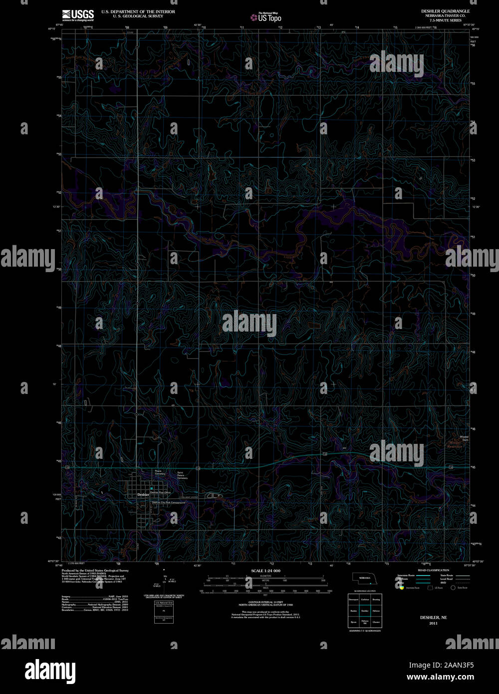 Deshler map hi-res stock photography and images - Alamy