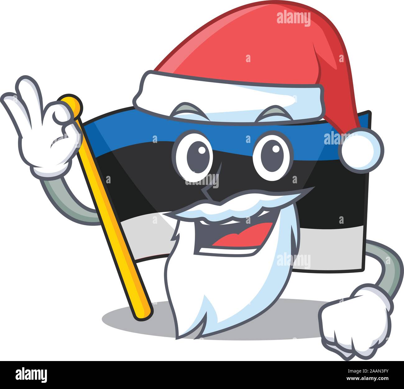 Flag estonia cartoon with in santa claus character Stock Vector Image ...