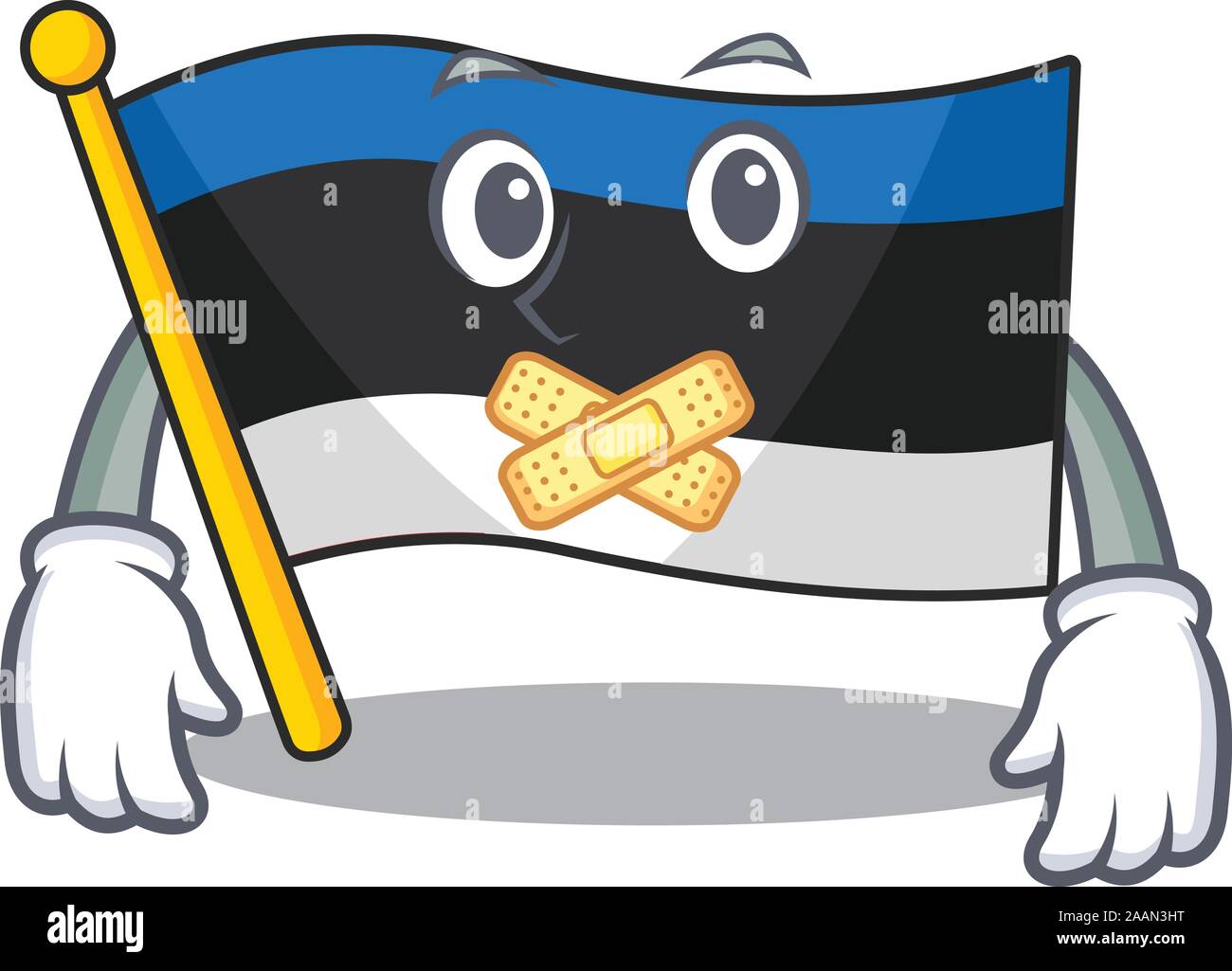Flag estonia cartoon with in silent character Stock Vector Image & Art ...
