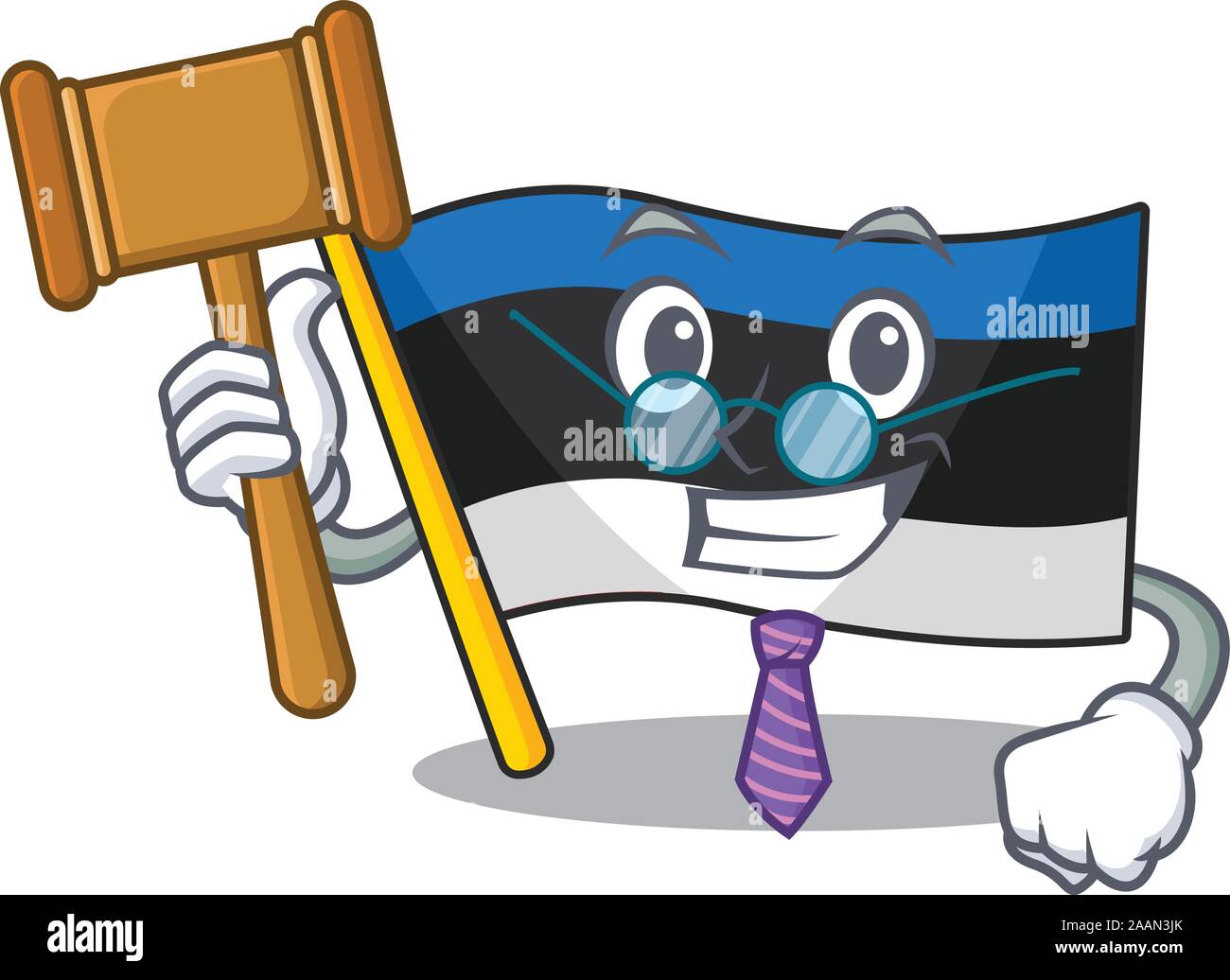 Flag estonia cartoon with in judge character Stock Vector Image & Art ...