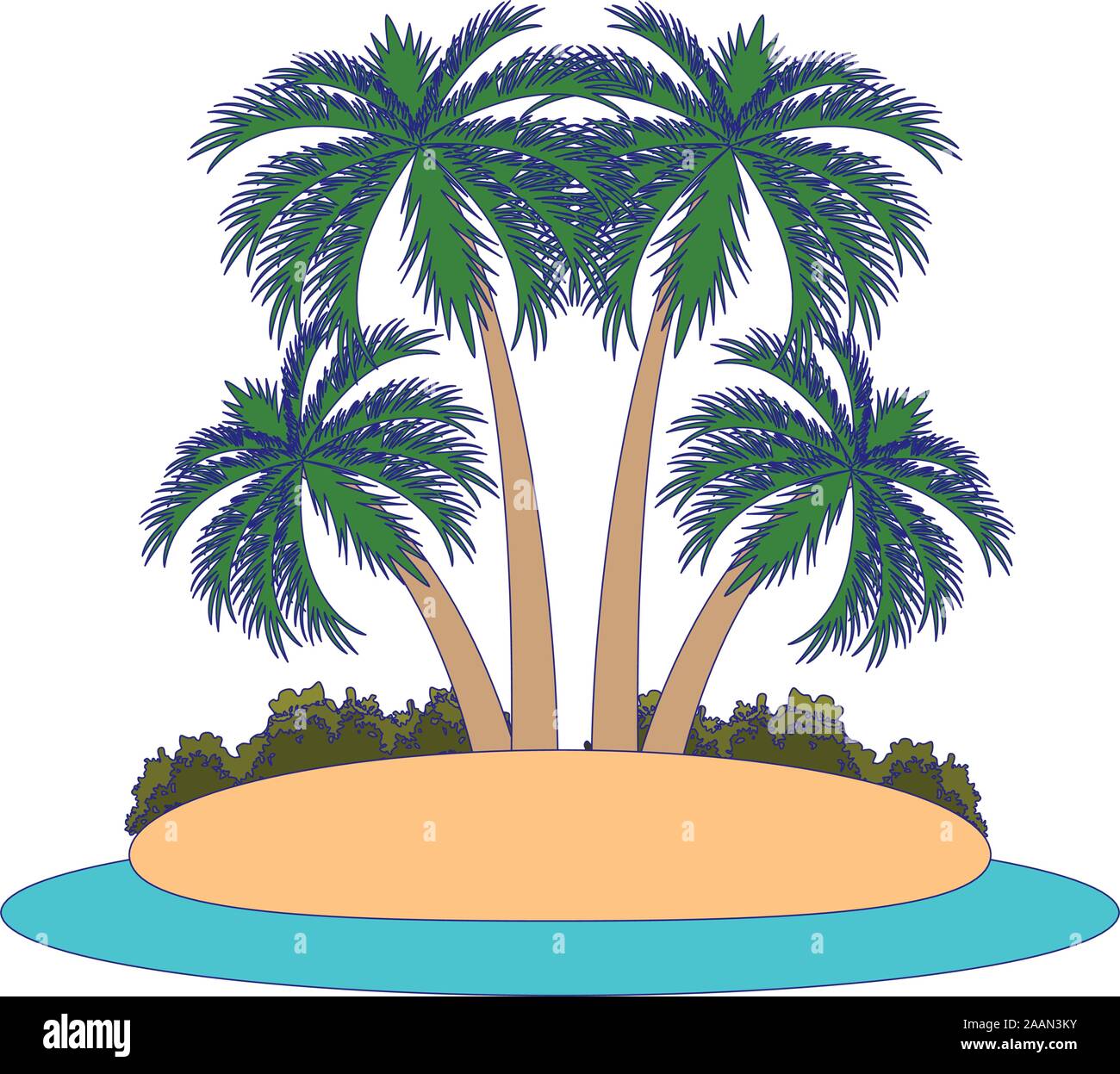 Lush island Stock Vector Images - Alamy