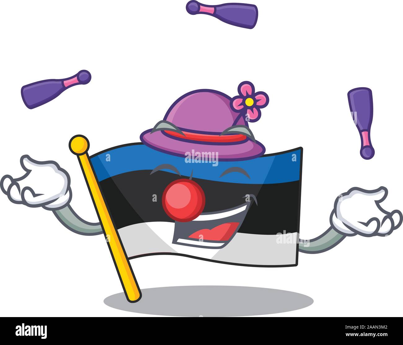 Flag estonia cartoon with in juggling character Stock Vector Image ...