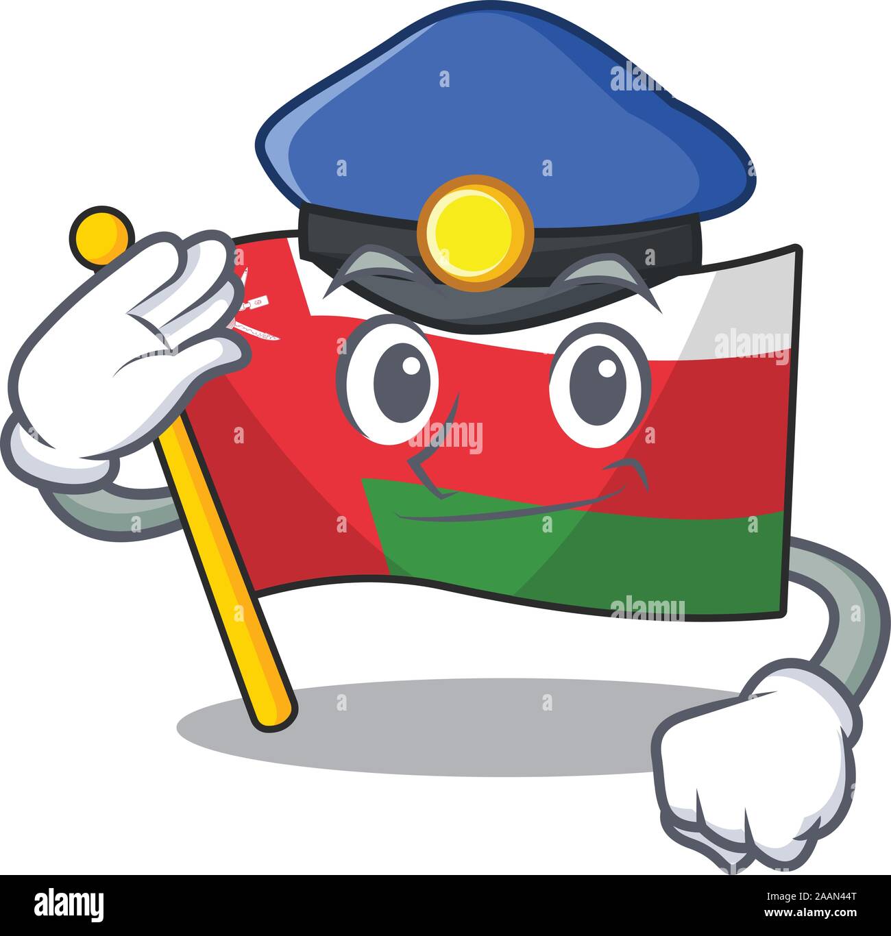 Flag oman Cartoon character as a Police officer Stock Vector Image ...