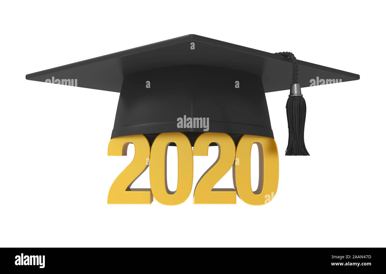 2020 Graduation Cap Isolated Stock Photo - Alamy