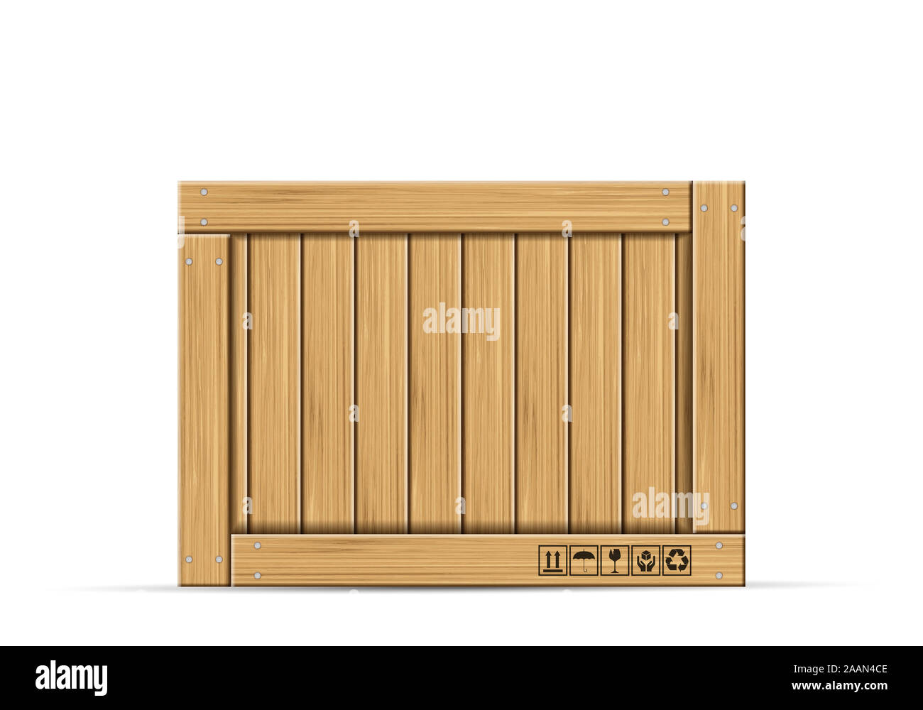 Wooden box on a white background. Vector illustration Stock Photo - Alamy