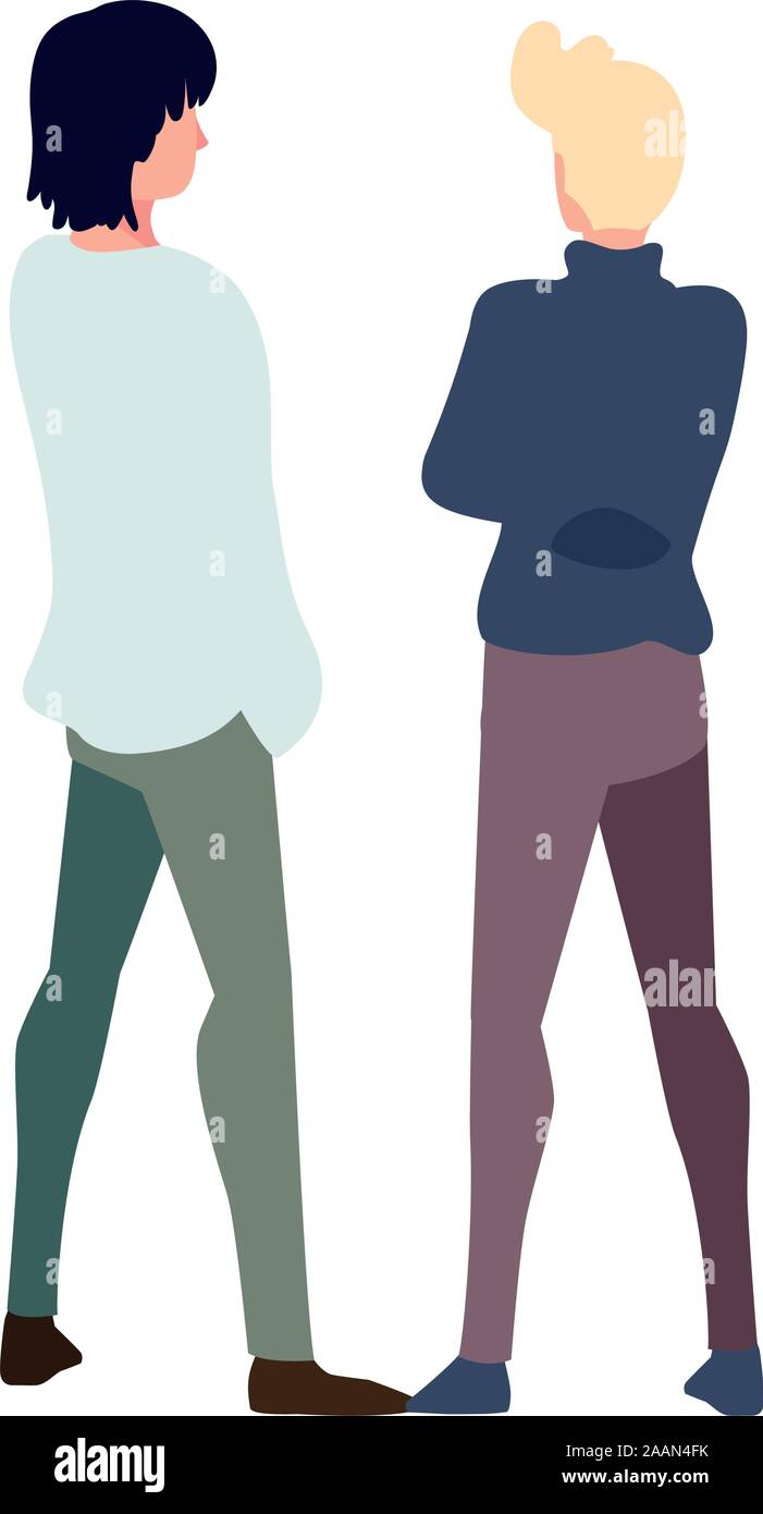 men of back position on white background vector illustration design ...