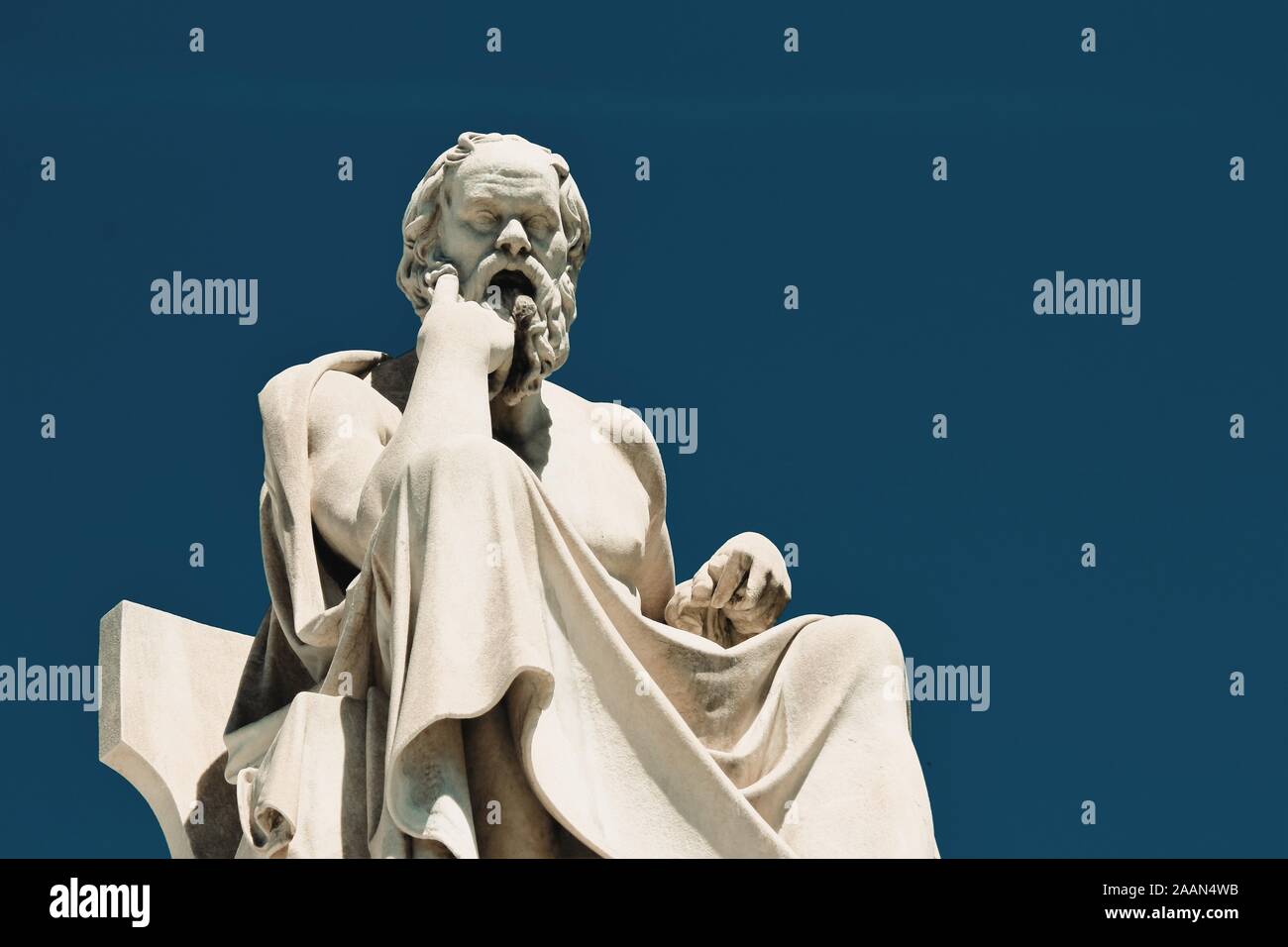 Statue of the ancient Greek philosopher Socrates in Athens, Greece ...