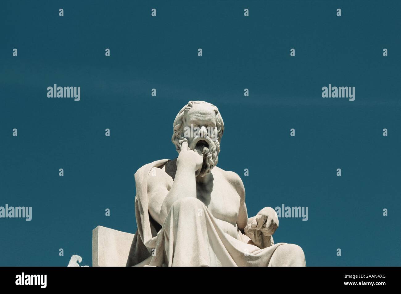 Statue of the ancient Greek philosopher Socrates in Athens, Greece ...