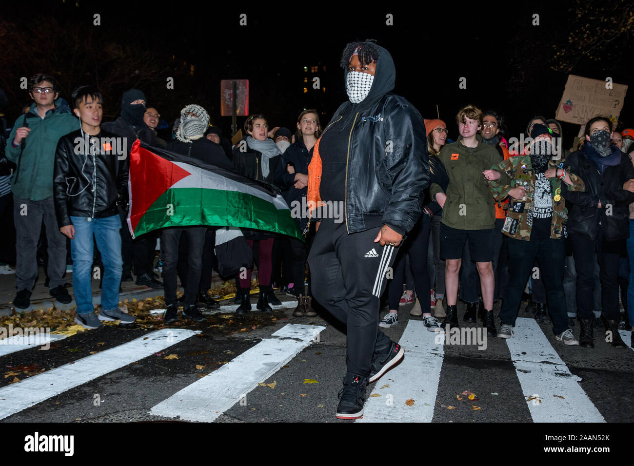 New York, USA. 22nd Nov, 2019. Over a thousand people gathered at ...