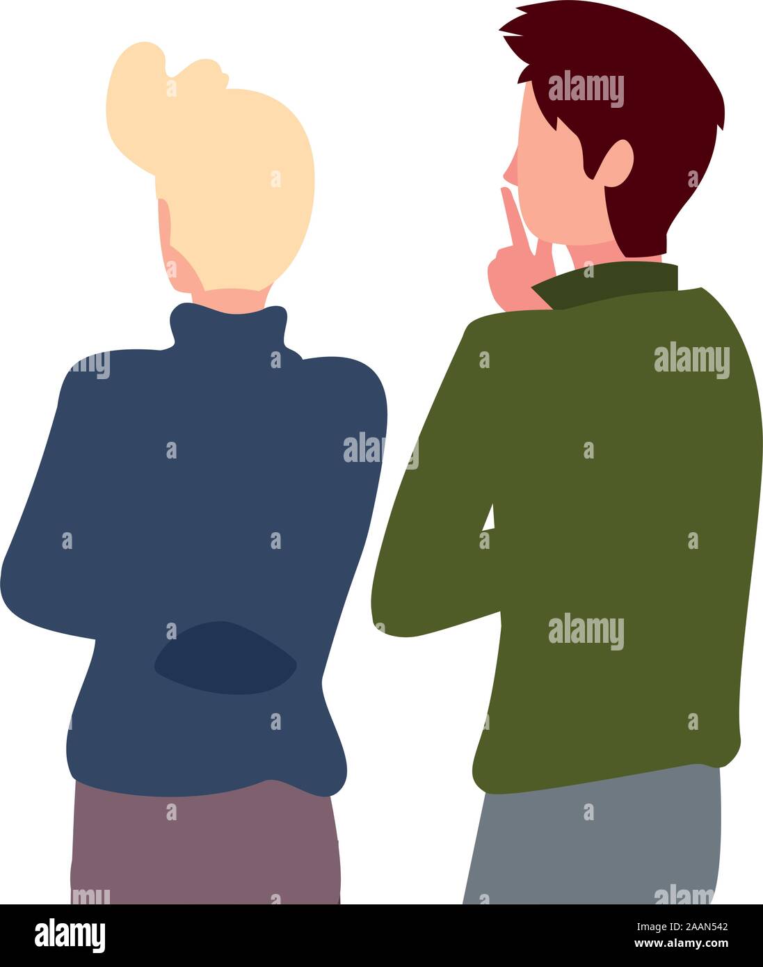 men of back position on white background vector illustration design ...