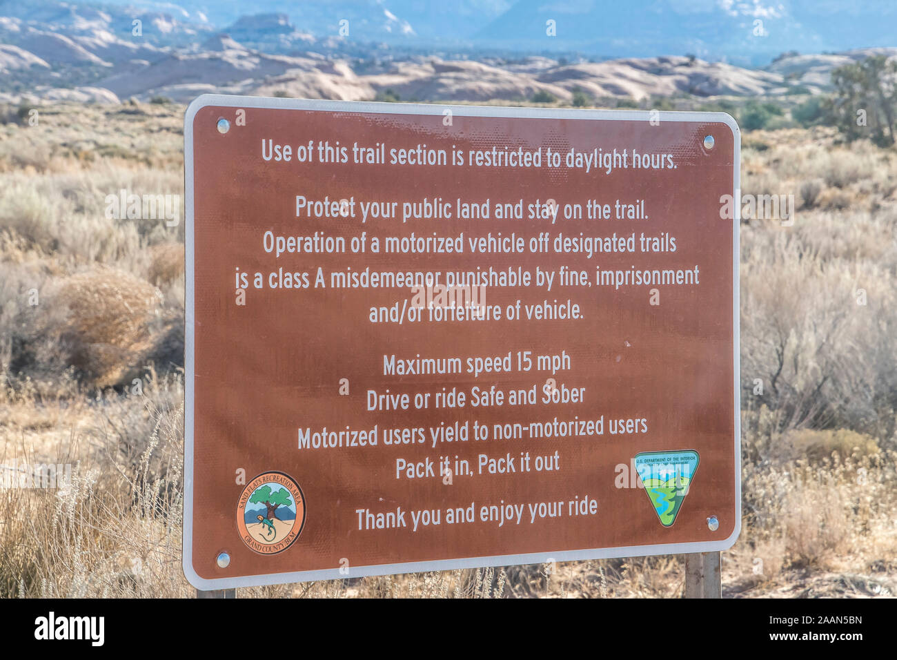 Stock Photo - Sand Flats Recreation Area , Grand County, Utah, United ...