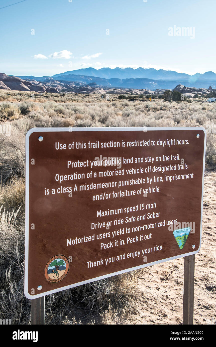Stock Photo - Sand Flats Recreation Area , Grand County, Utah, United ...