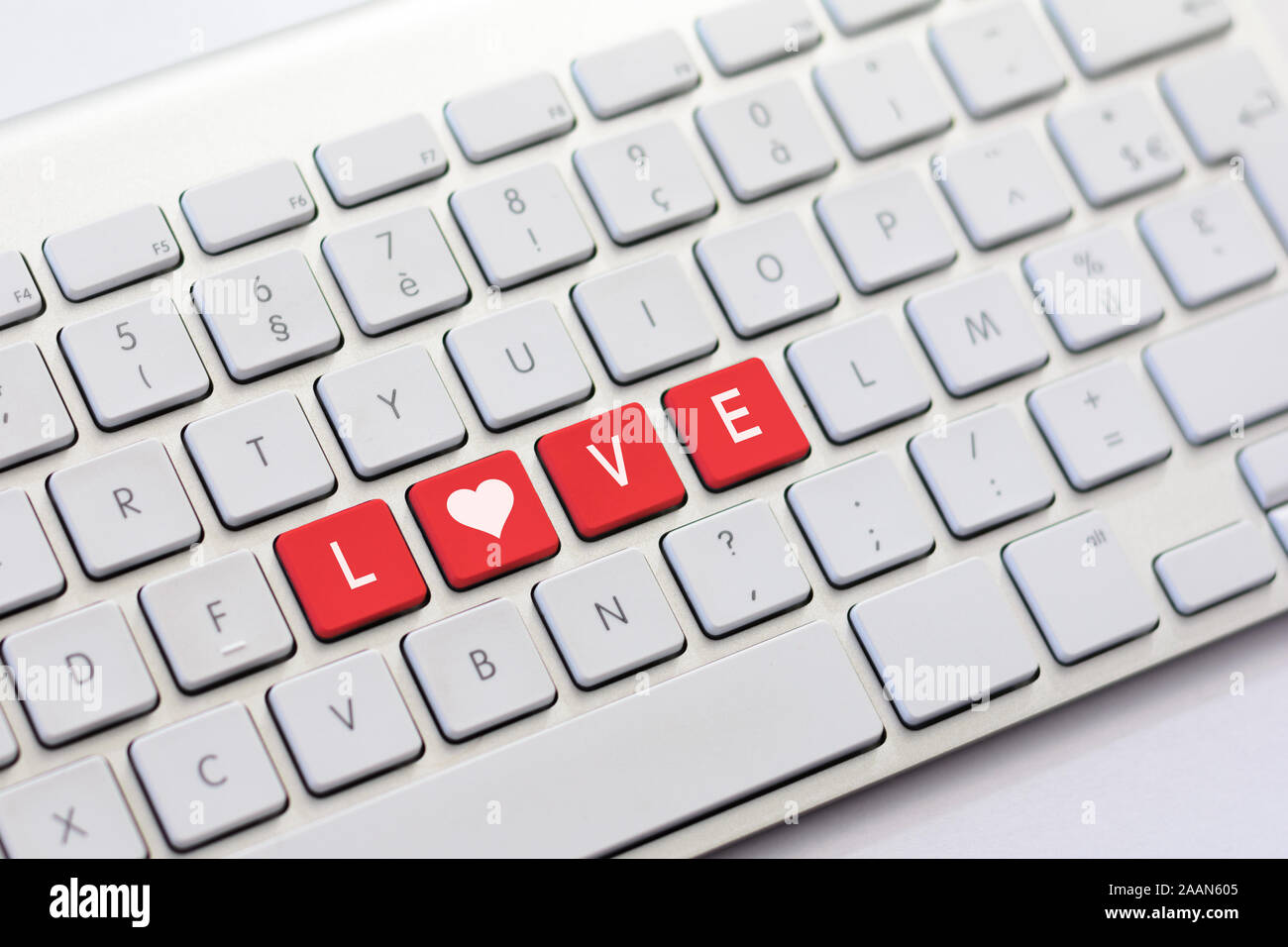 Computer keyboard love text close hi-res stock photography and images ...