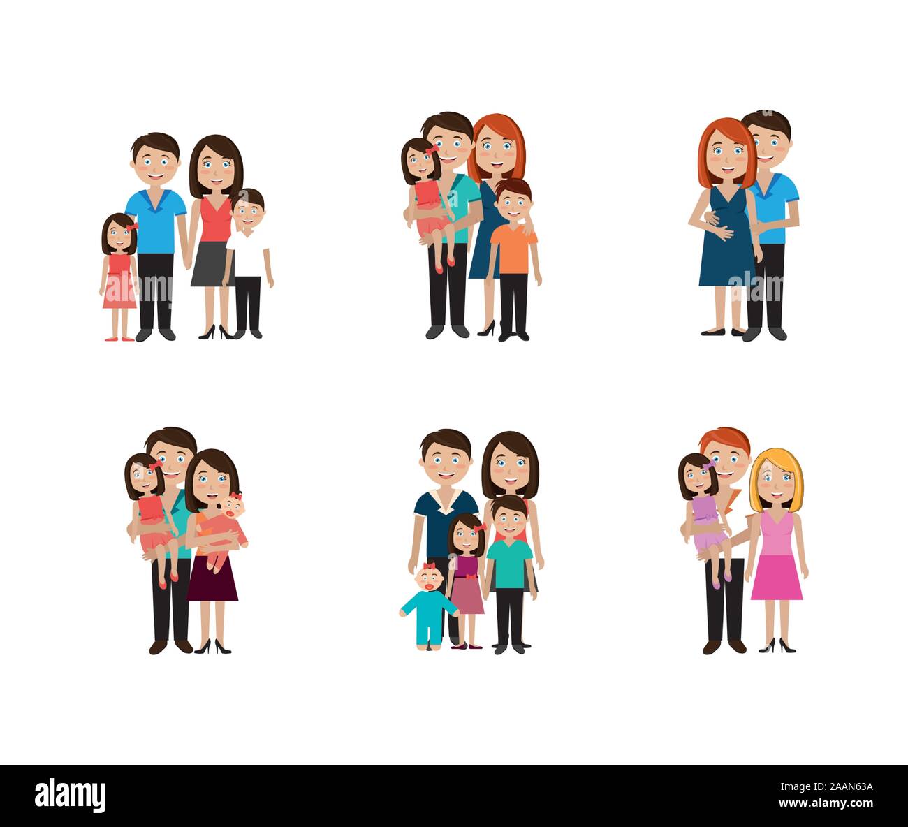 bundle of family members avatar character Stock Vector Image & Art - Alamy