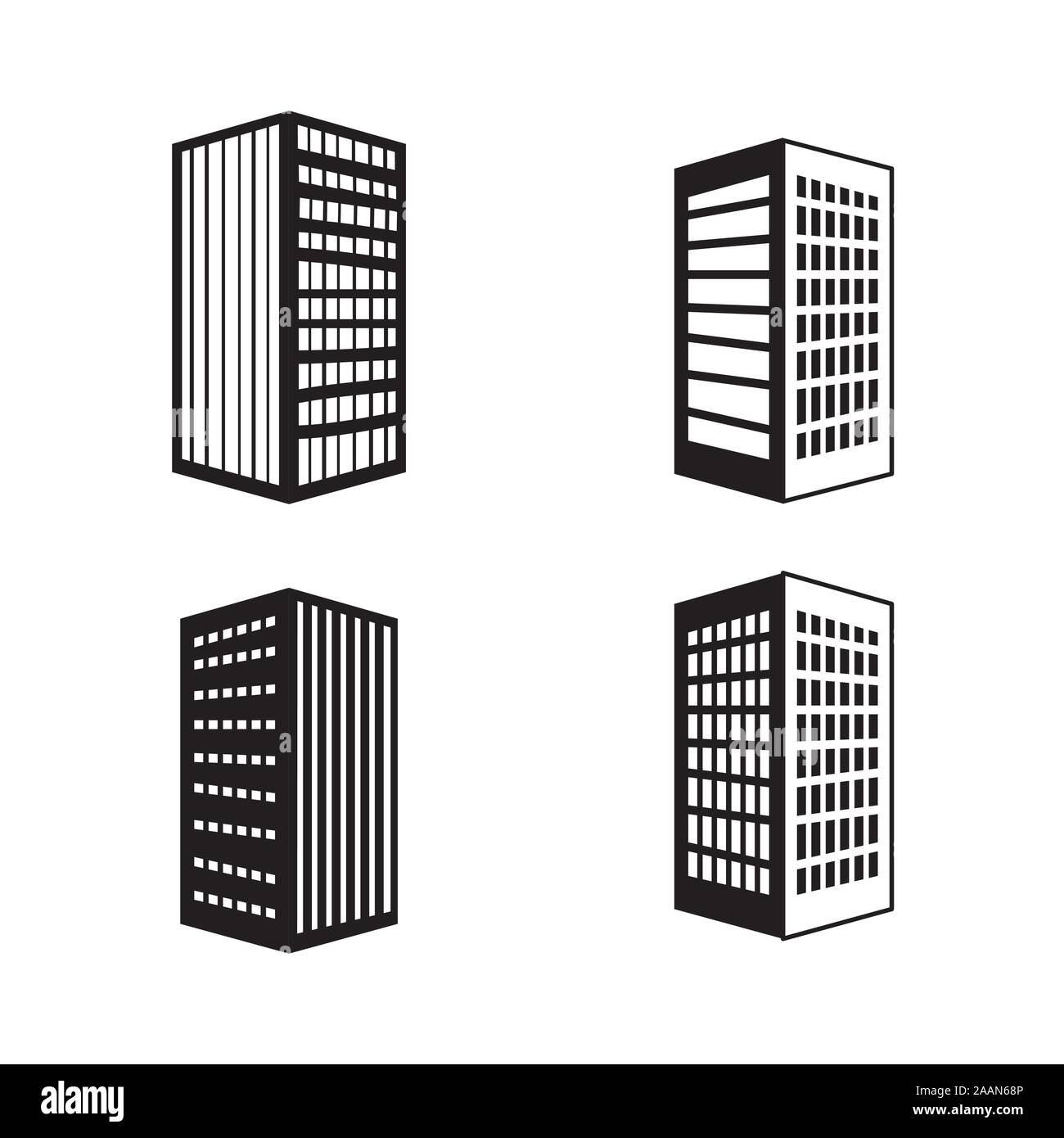 bundle buildings facade isometric icons Stock Vector Image & Art - Alamy