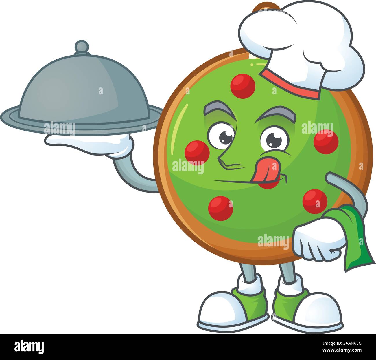 Christmas ball as a chef with food cartoon design Stock Vector Image ...
