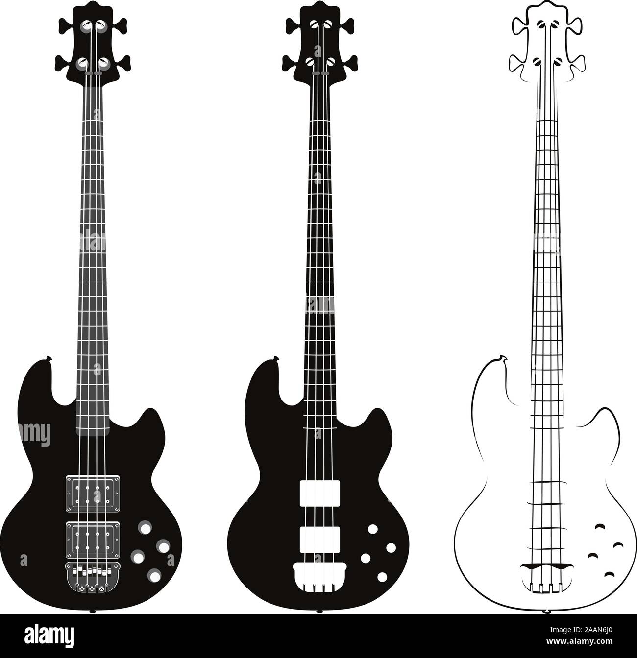 Stylized silhouette of an abstract modern electric guitar Stock Vector ...