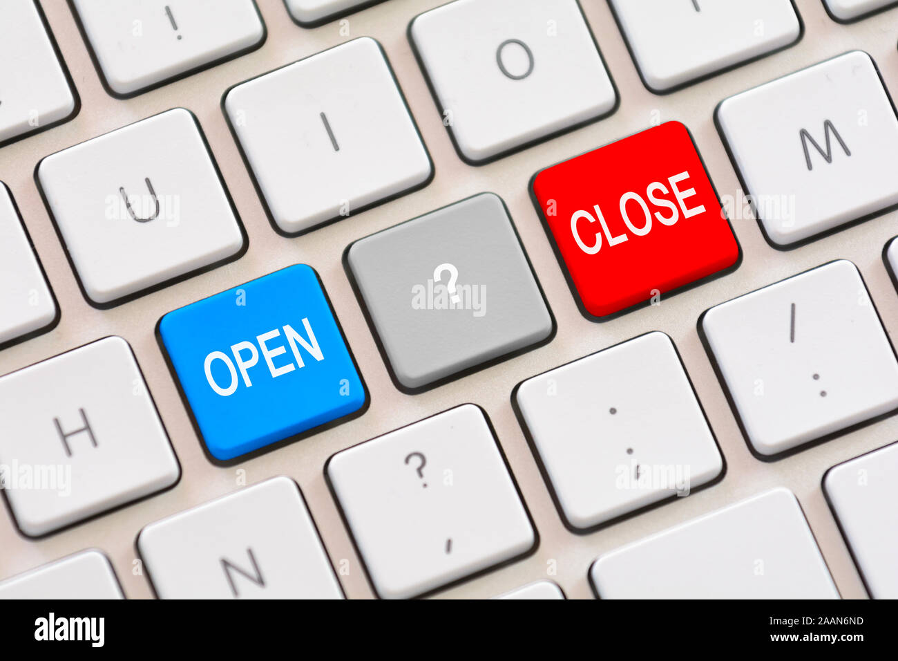 Open or Close choice on keyboard Stock Photo - Alamy
