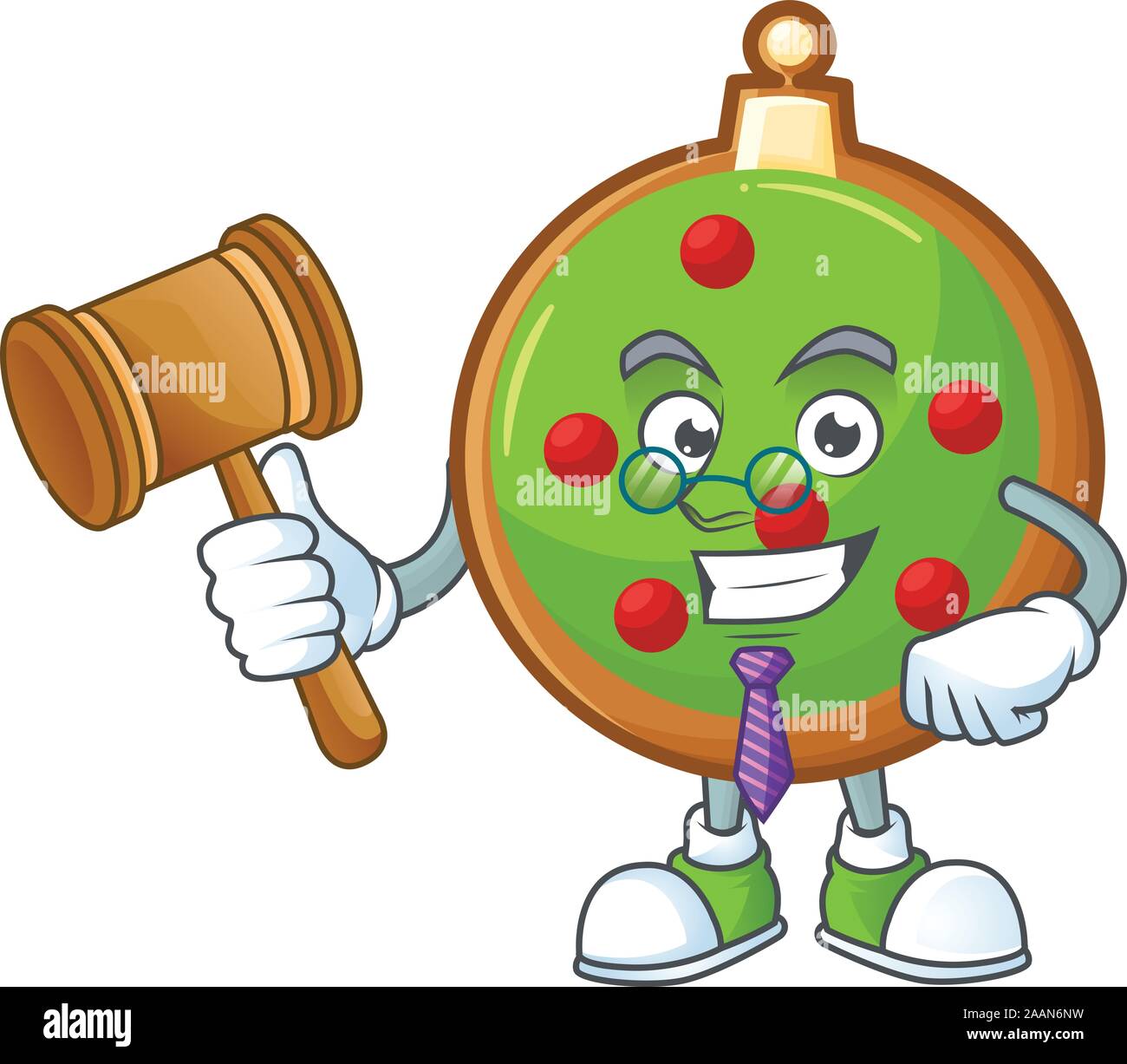 Mascot a judge in christmas ball cartoon Stock Vector Image & Art - Alamy