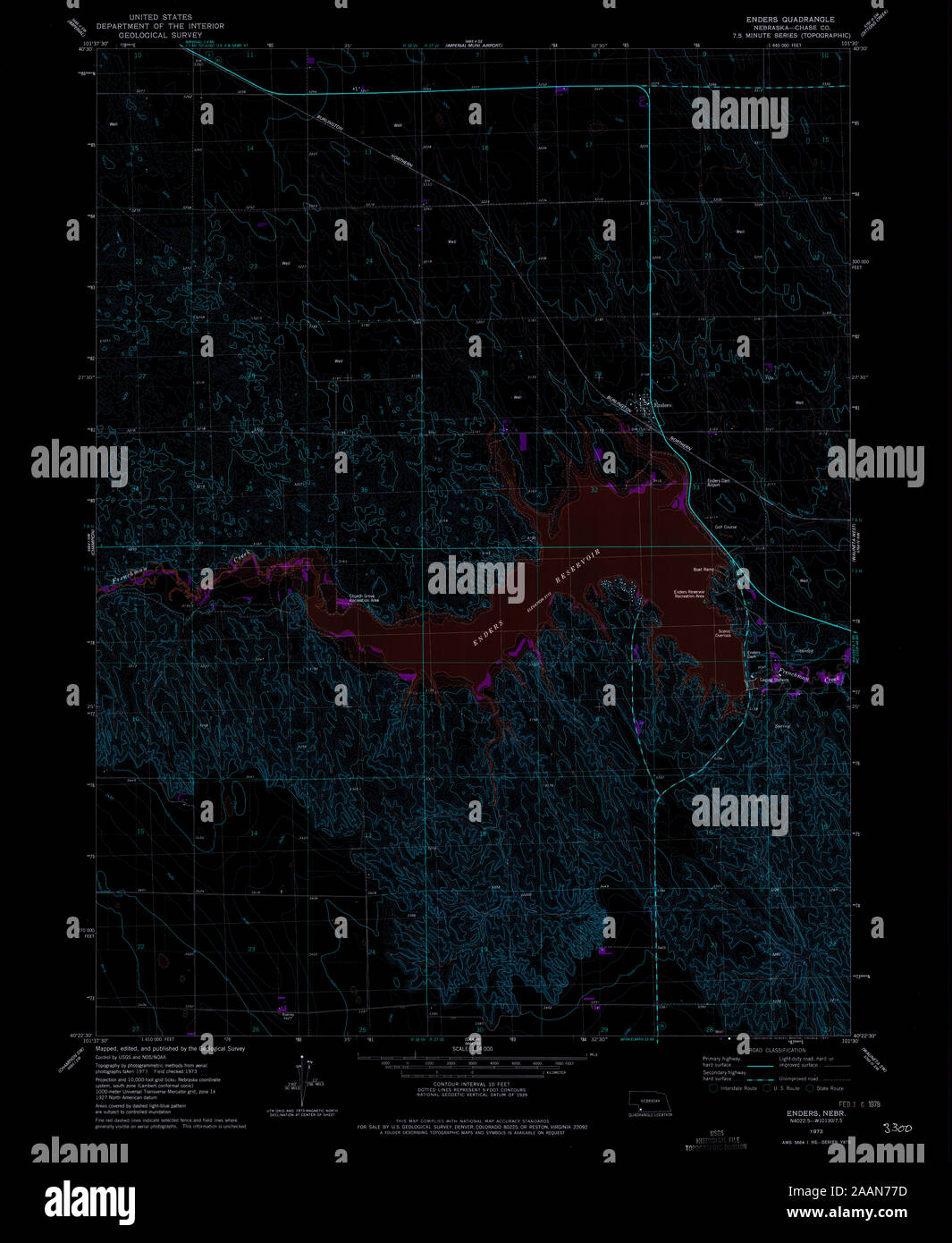 Map of enders nebraska hi-res stock photography and images - Alamy