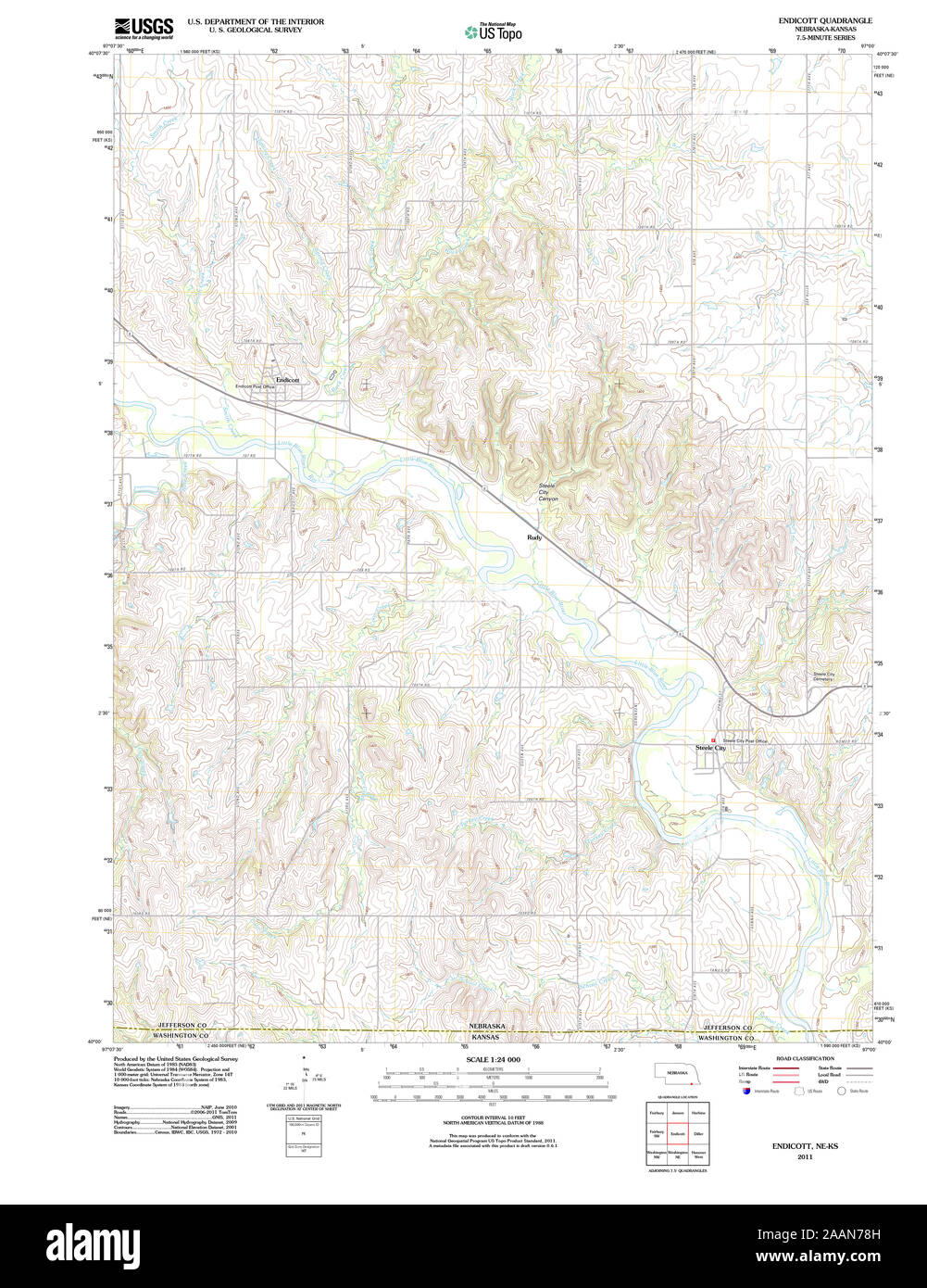 Map of endicott hi-res stock photography and images - Alamy
