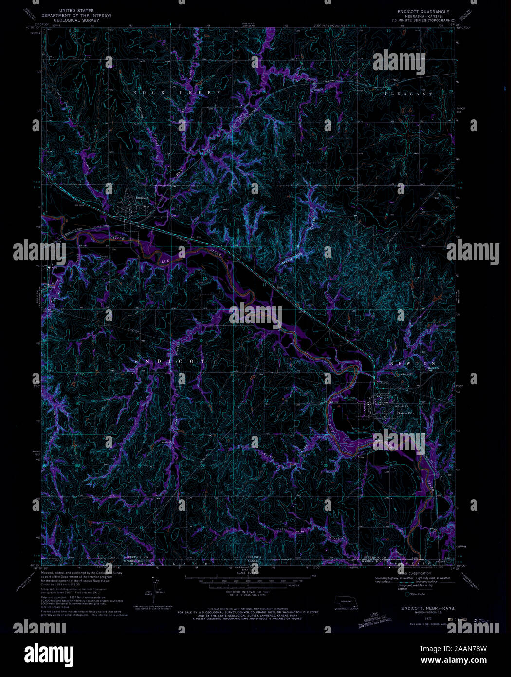 Map of endicott hi-res stock photography and images - Alamy
