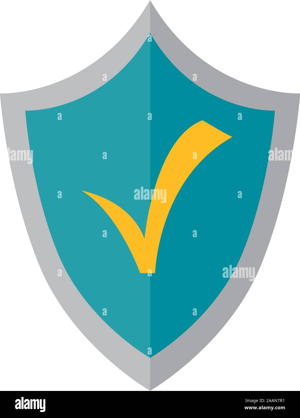 shield with check symbol isolated icon Stock Vector Image & Art - Alamy