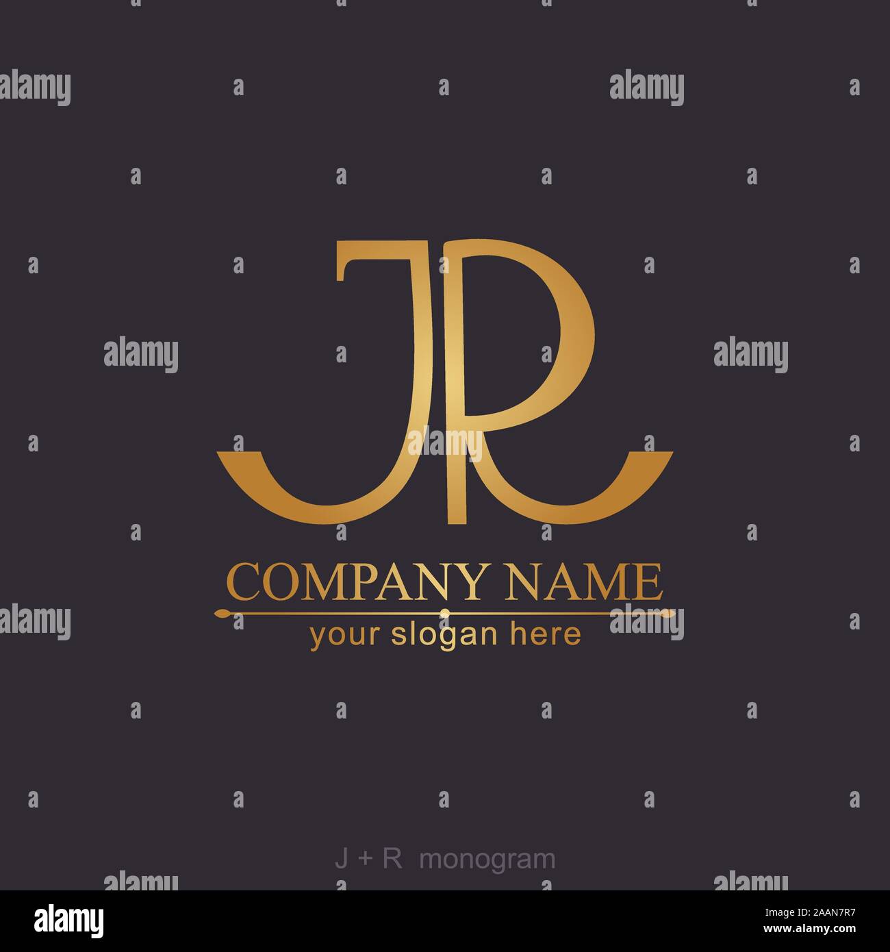 Letter JR logo or monogram. blank for business card. For your business ...
