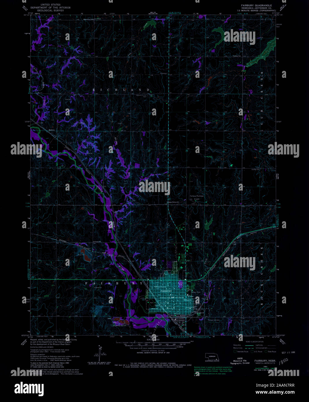 Map of fairbury nebraska hi-res stock photography and images - Alamy