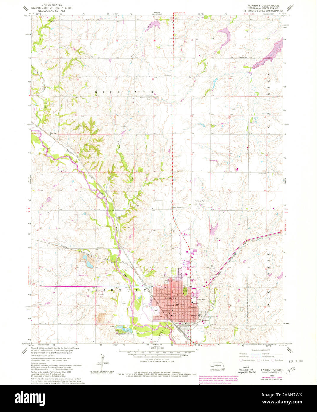 Fairbury nebraska map hi-res stock photography and images - Alamy