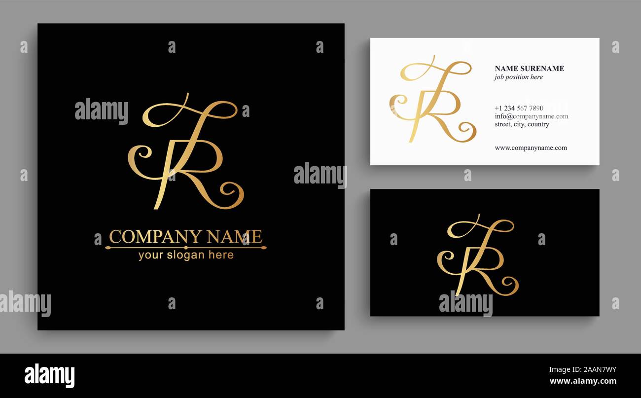 Letter JR logo or monogram. blank for business card. For your business ...