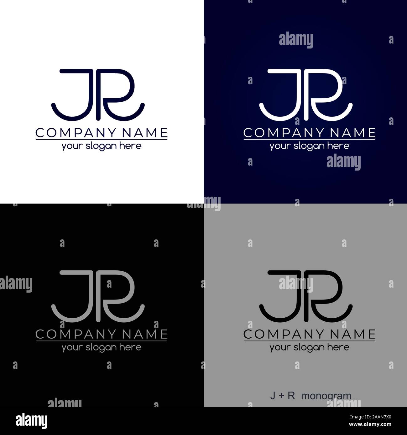 Letter JR logo or monogram. blank for business card. For your business ...