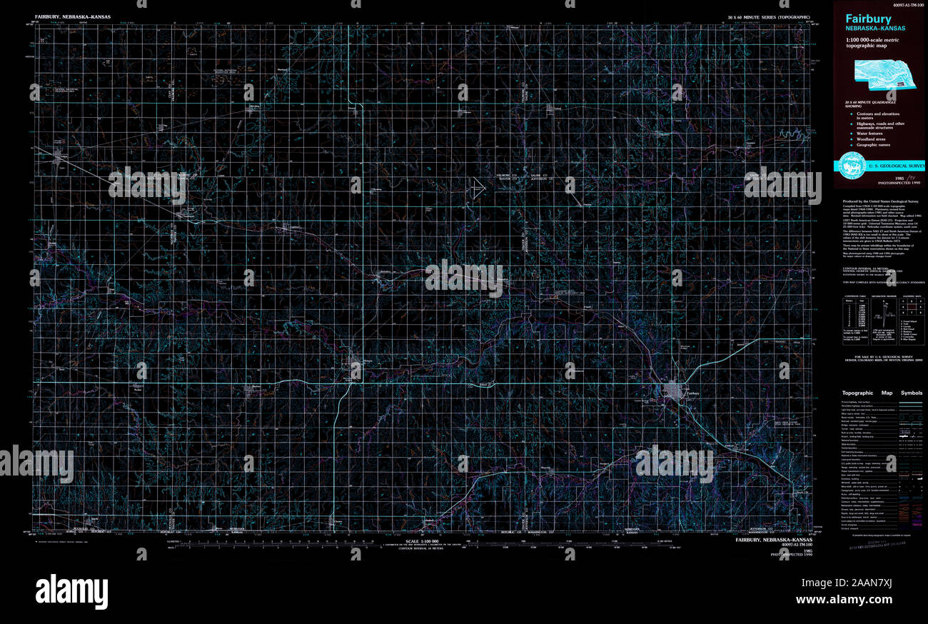 Map of fairbury nebraska hi-res stock photography and images - Alamy